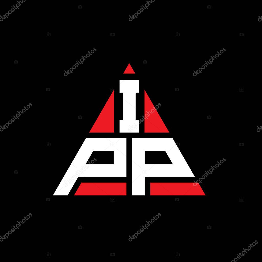 Diseño de logotipo de letra triangular IPP con forma de triángulo ...