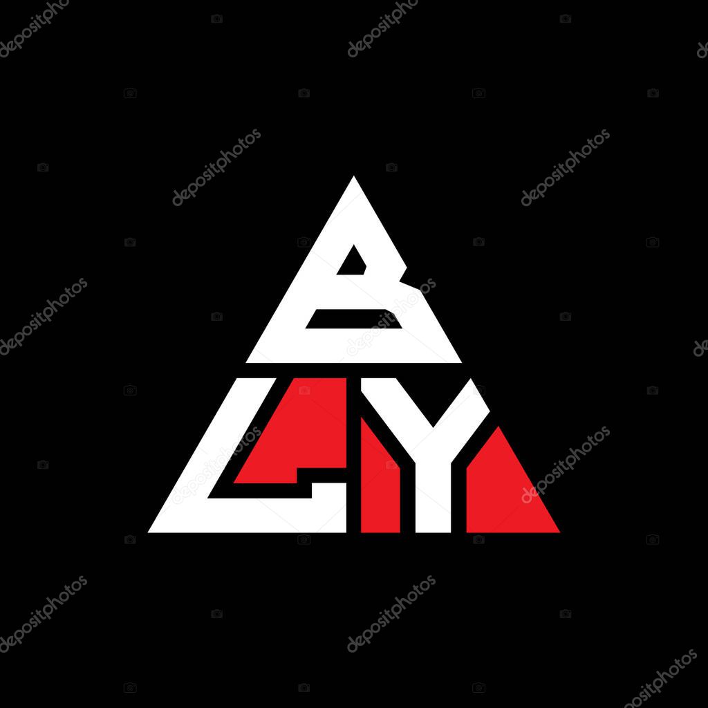 Diseño del logotipo de la letra triángulo BLY con forma de triángulo ...