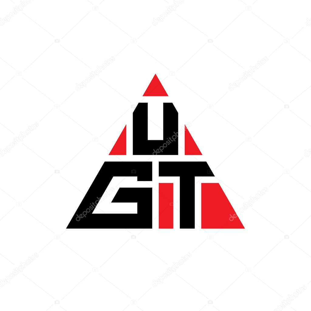 Diseño de logotipo de letra triangular UGT con forma de triángulo ...