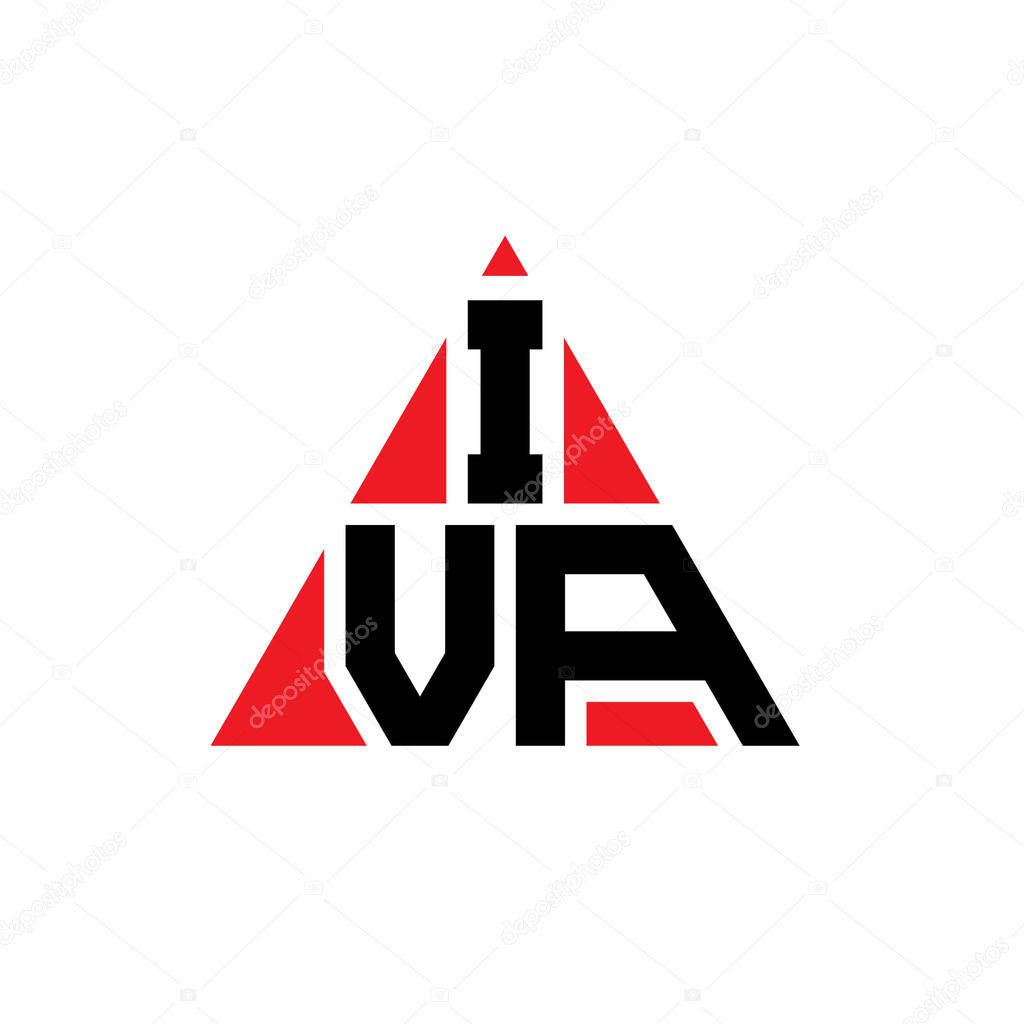 Diseño del logotipo de la letra del triángulo IVA con forma de ...