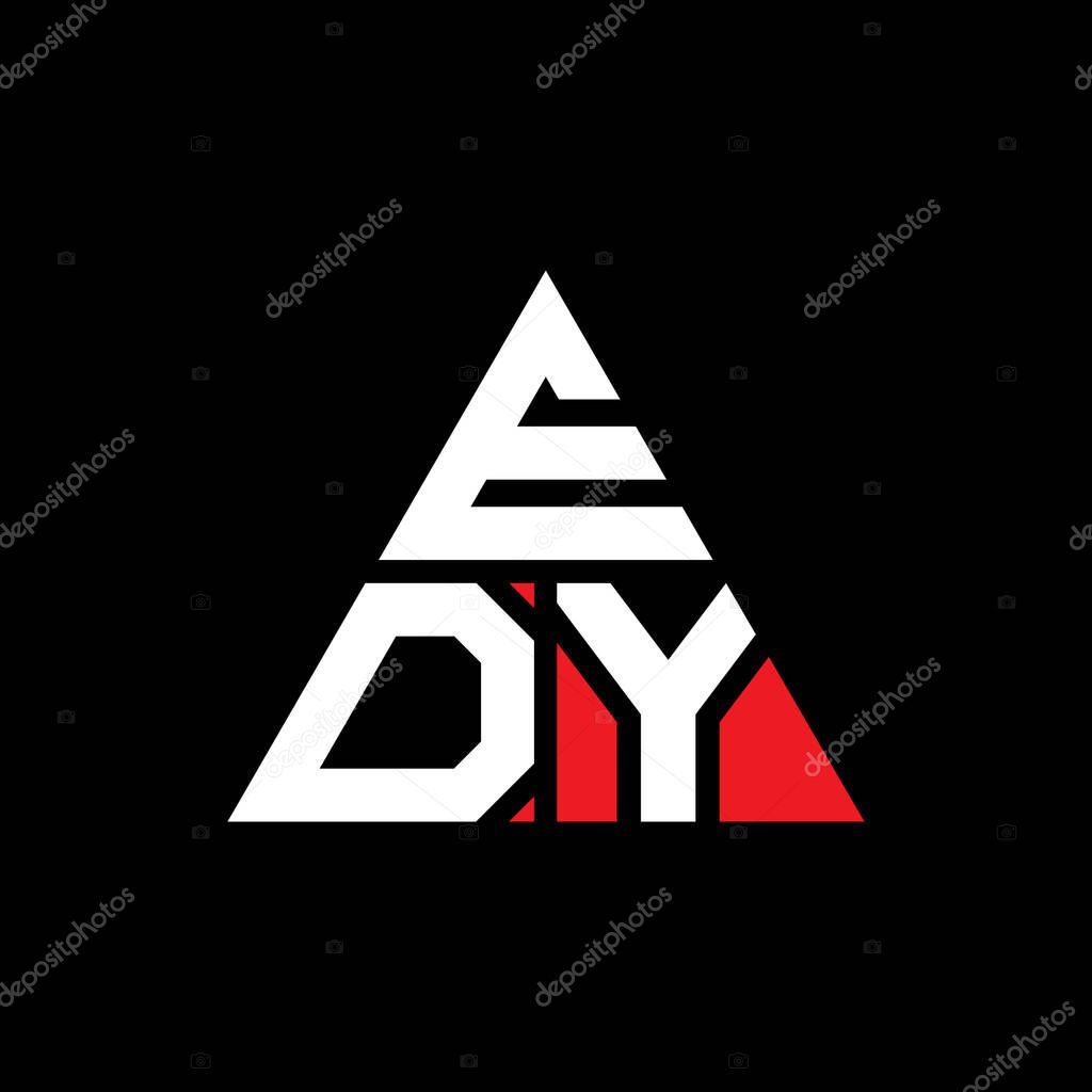Diseño del logotipo de letra triángulo EDY con forma de triángulo ...