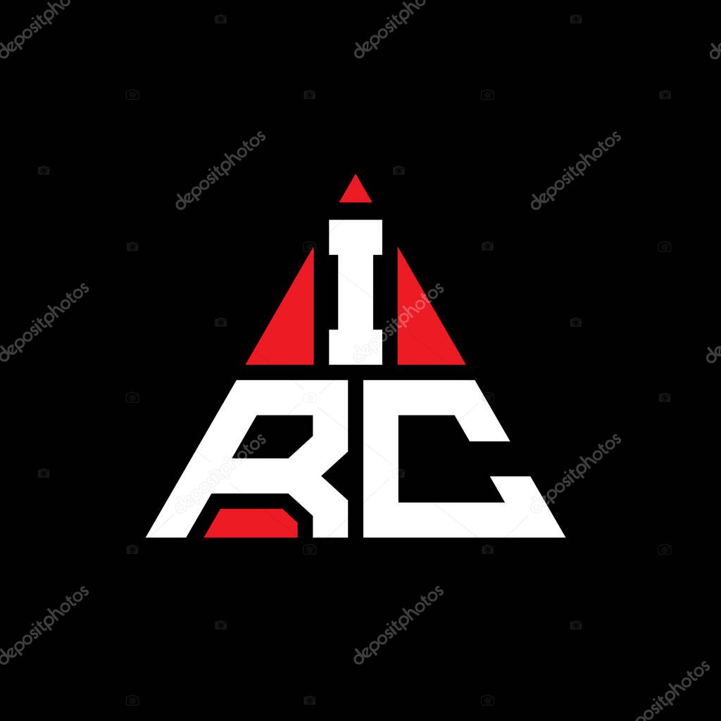 Diseño de logotipo de letra de triángulo IRC con forma de triángulo ...