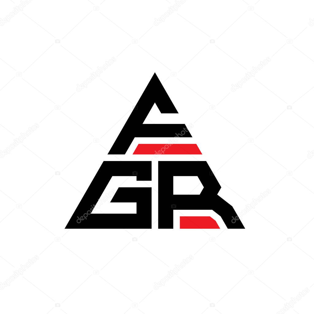 Diseño del logotipo de la letra del triángulo FGR con forma de ...