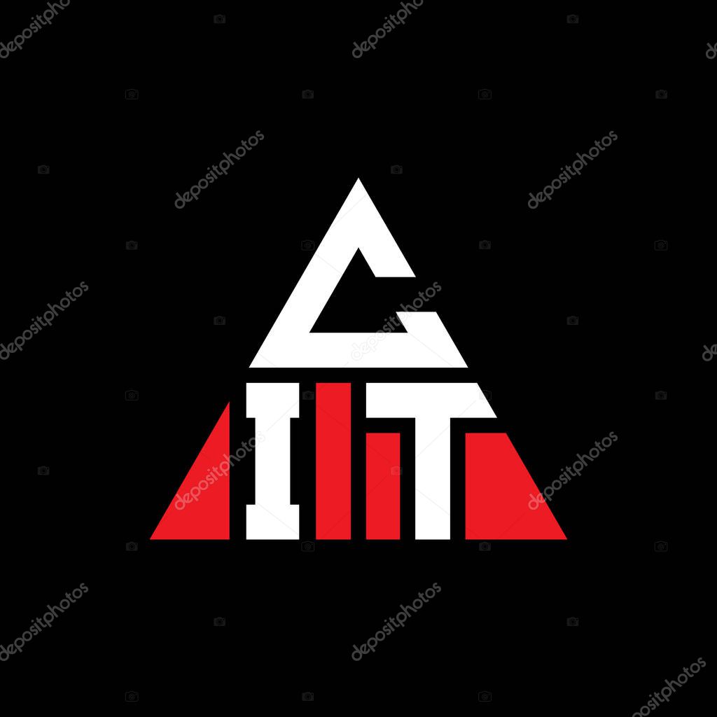 Diseño de logotipo de letra de triángulo CIT con forma de triángulo ...