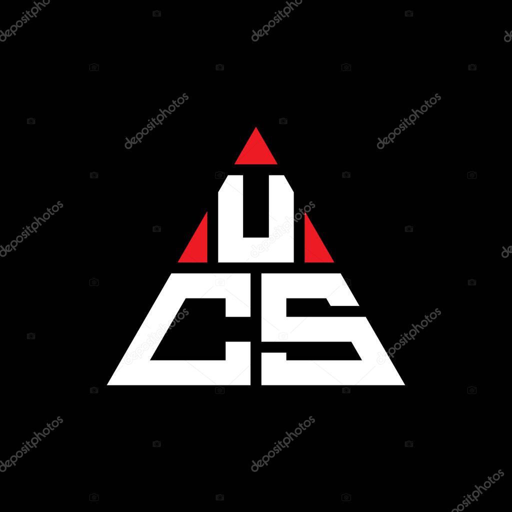Diseño de logotipo de letra de triángulo UCS con forma de triángulo ...