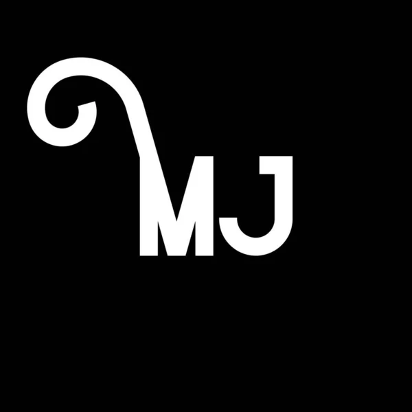 Diseño de Logo Carta MJ. Letras iniciales icono del logotipo de MJ ...