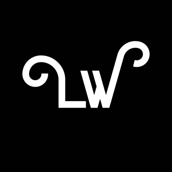 Diseño de Logo Carta LW. Letras iniciales icono del logotipo de LW ...
