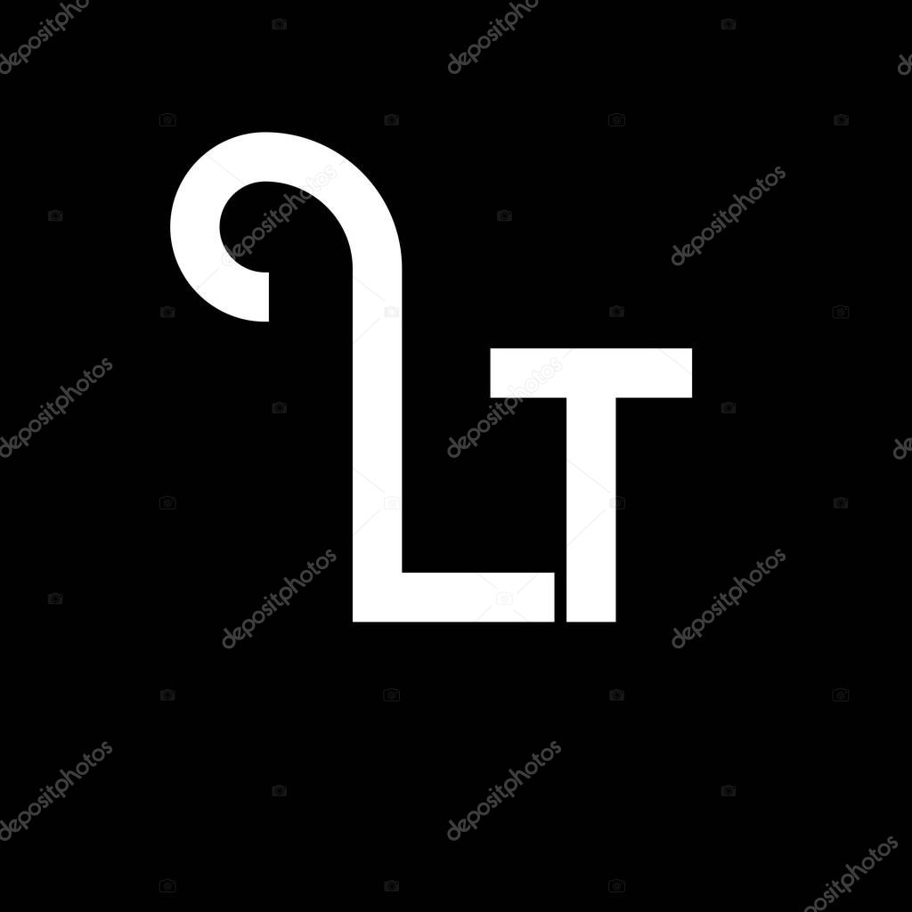 Diseño de Logo Carta LT. Letras iniciales LT logo icon. Plantilla de ...