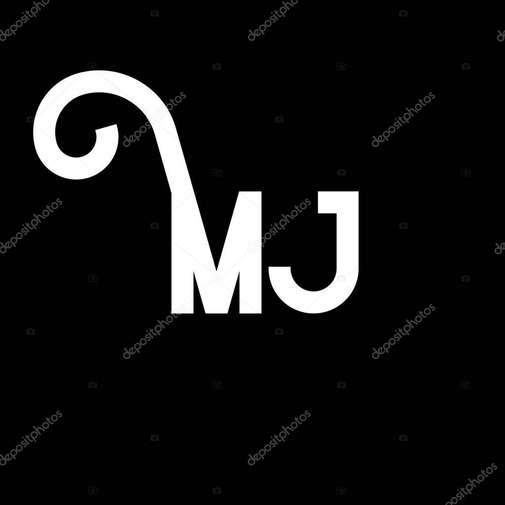 Diseño de Logo Carta MJ. Letras iniciales icono del logotipo de MJ ...