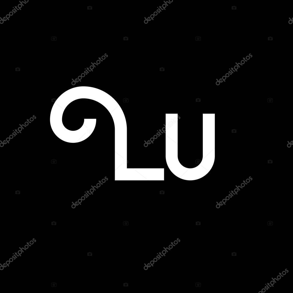 Diseño de Logo Carta LU. Letras iniciales icono del logotipo de LU ...