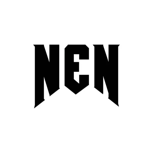 Diseño del logotipo de la carta NEN para la empresa tecnológica. Diseño ...