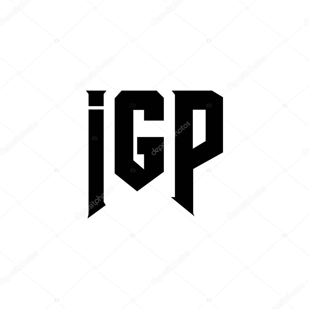 Diseño de logotipo de letra IGP para empresa de tecnología. Diseño del logo de IGP combinación ...