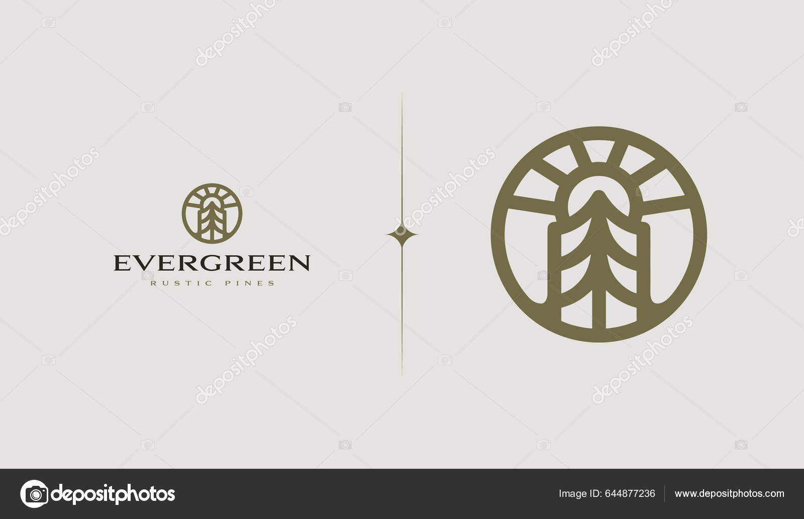 Pine Tree Monoline Logo Universal Creative Premium Symbol Vector Sign ...