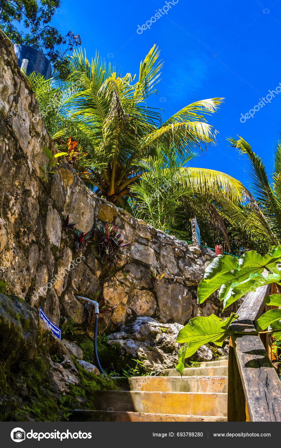 Tulum Quintana Roo Mexico October 2023 Entrance Cenote Tankach Tankach ...