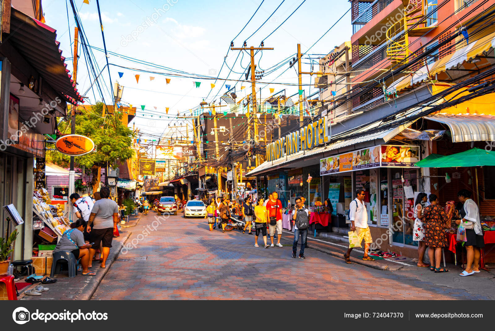 Pattaya Chon Buri Thailand October 2018 Pattaya Walking Street Day — Stock Editorial Photo ...