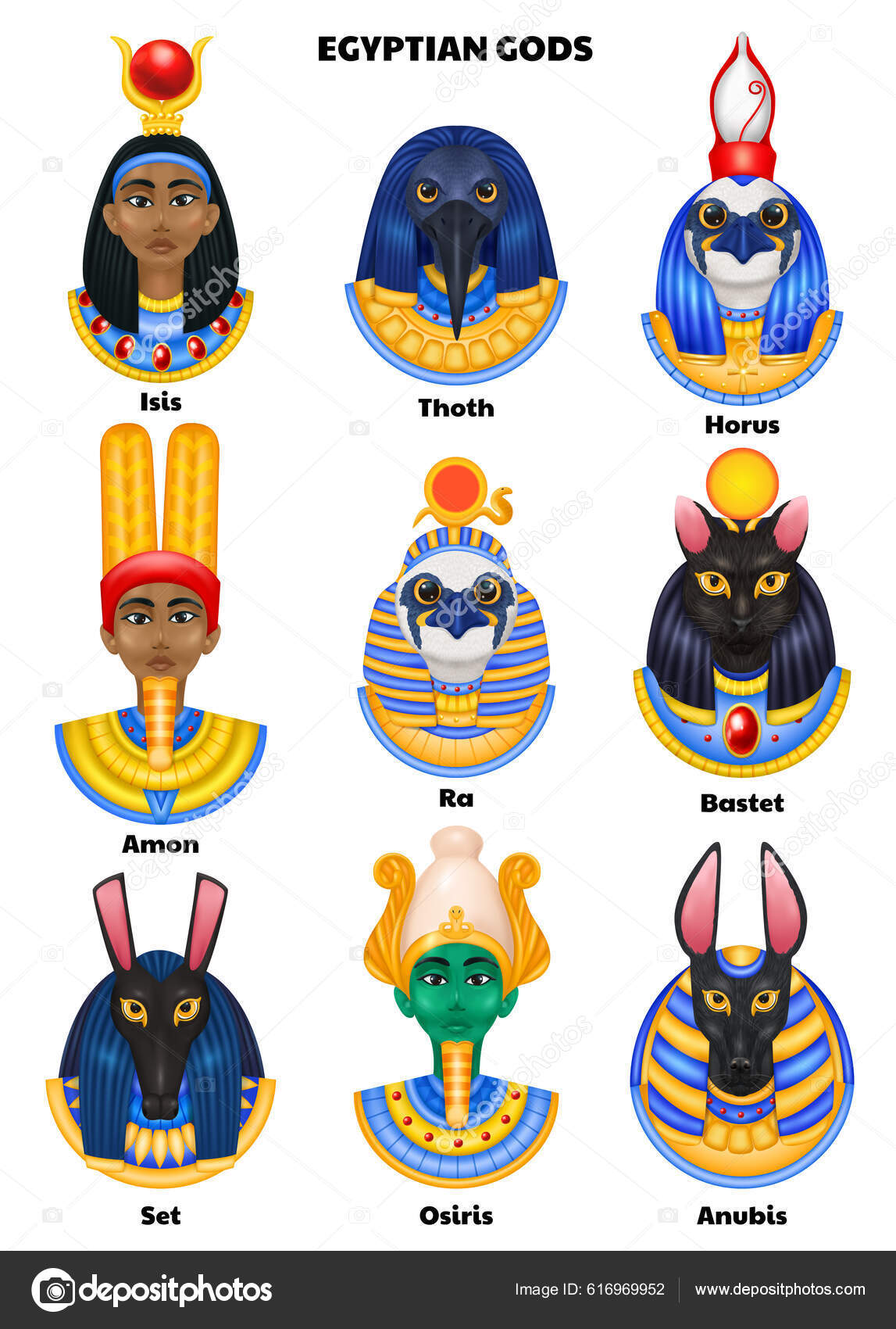 Egyptiske Gudesymboler Ra