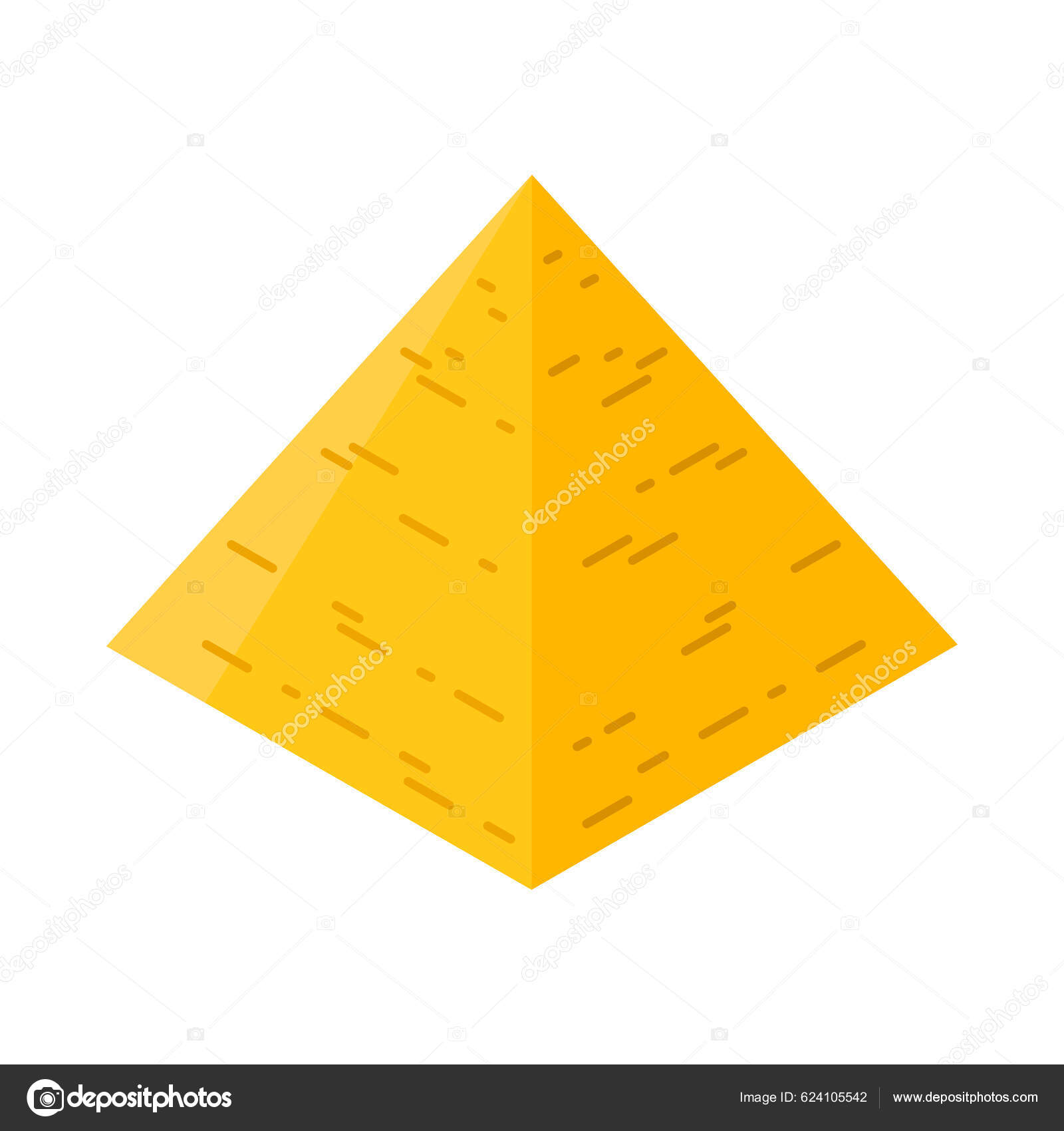 Isometric Egyptian Pyramid White Background Vector Illustration Stock ...