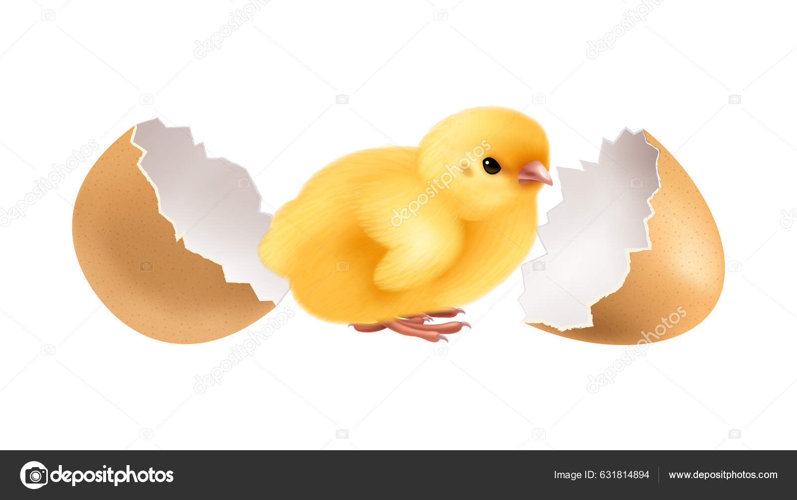 Ciclo Vida Del Pollo Etapas Composición Con Imagen Realista Aislada ...