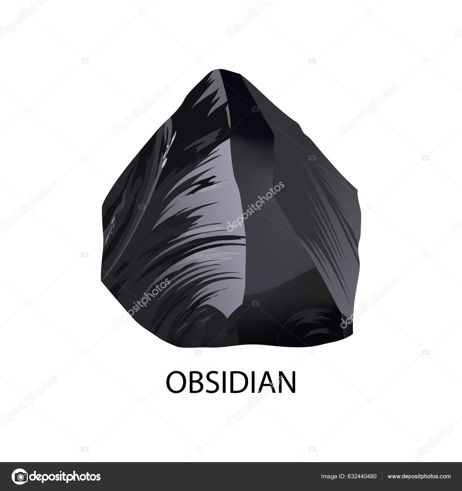 Komposisi Mineral Batu Yang Berwarna Dan Realistis Dengan Gambar Dan Vektor Stok oleh ...