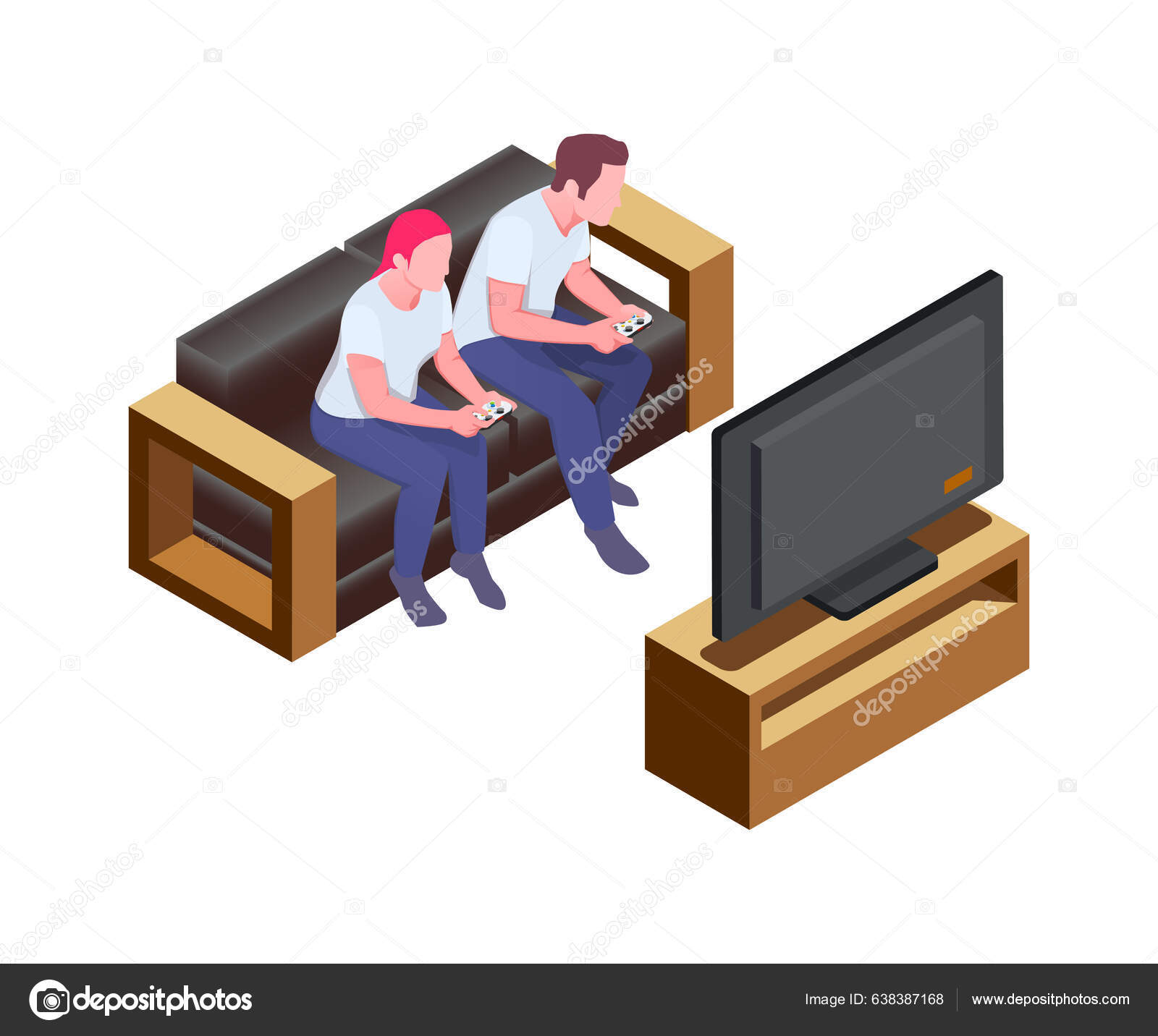 Gaming Development Gamers Game Industry Composition Human Characters ...