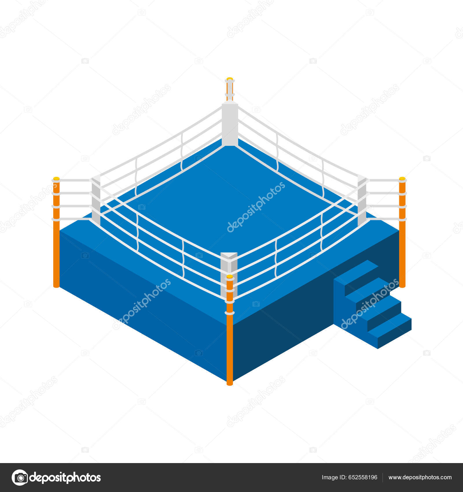 Empty Boxing Ring Cartoon