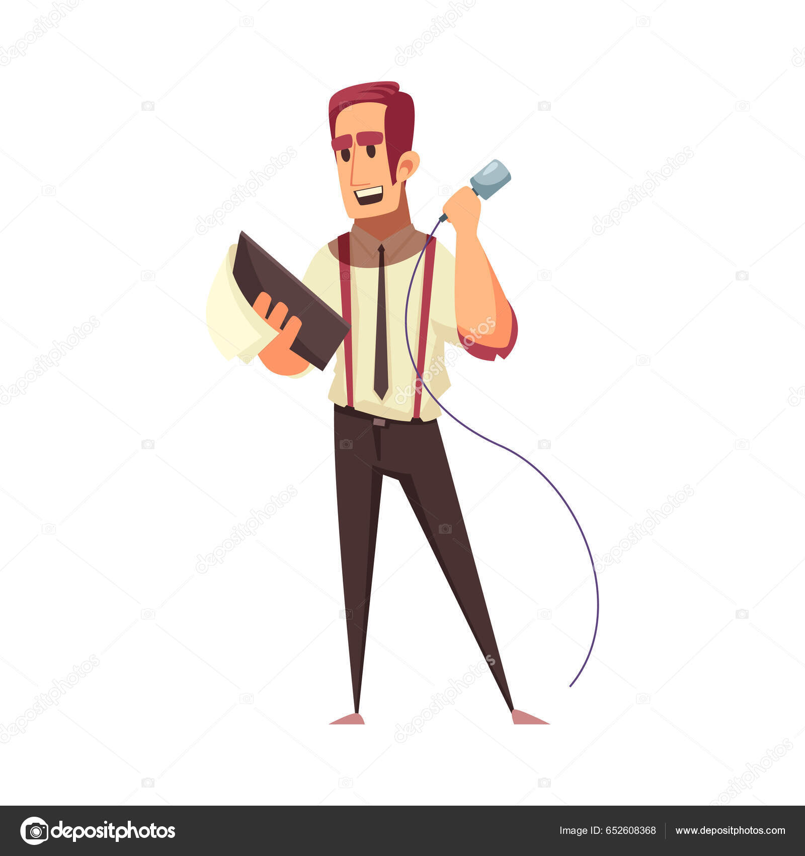 Image vectorielle Animateur Spectacle Concert Avec Illustration ...