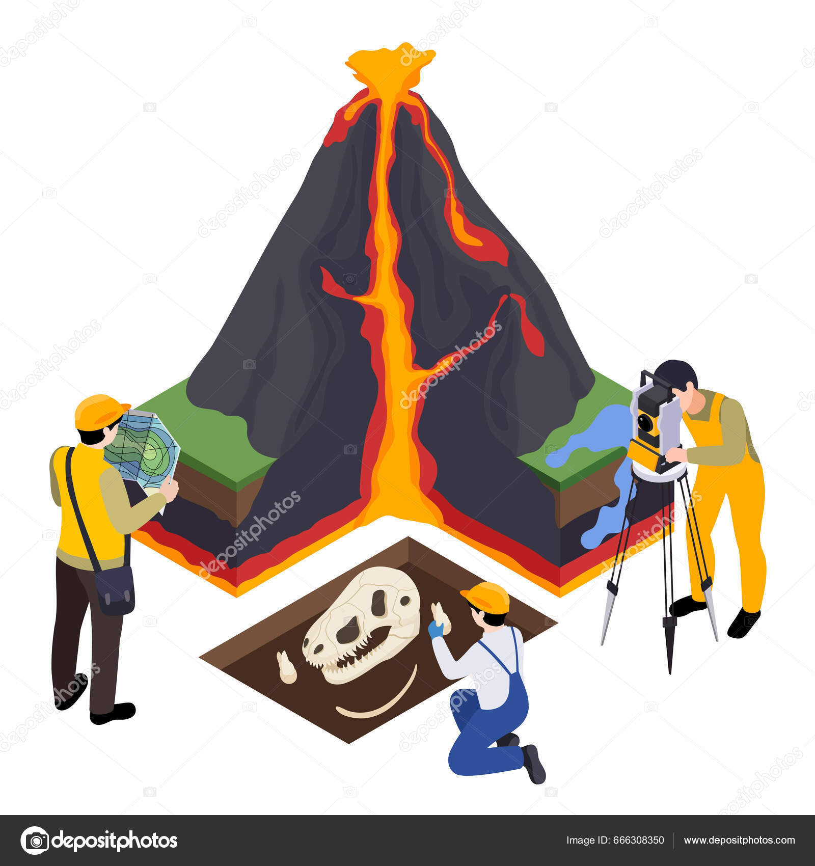 Earth Science Volcano Clipart