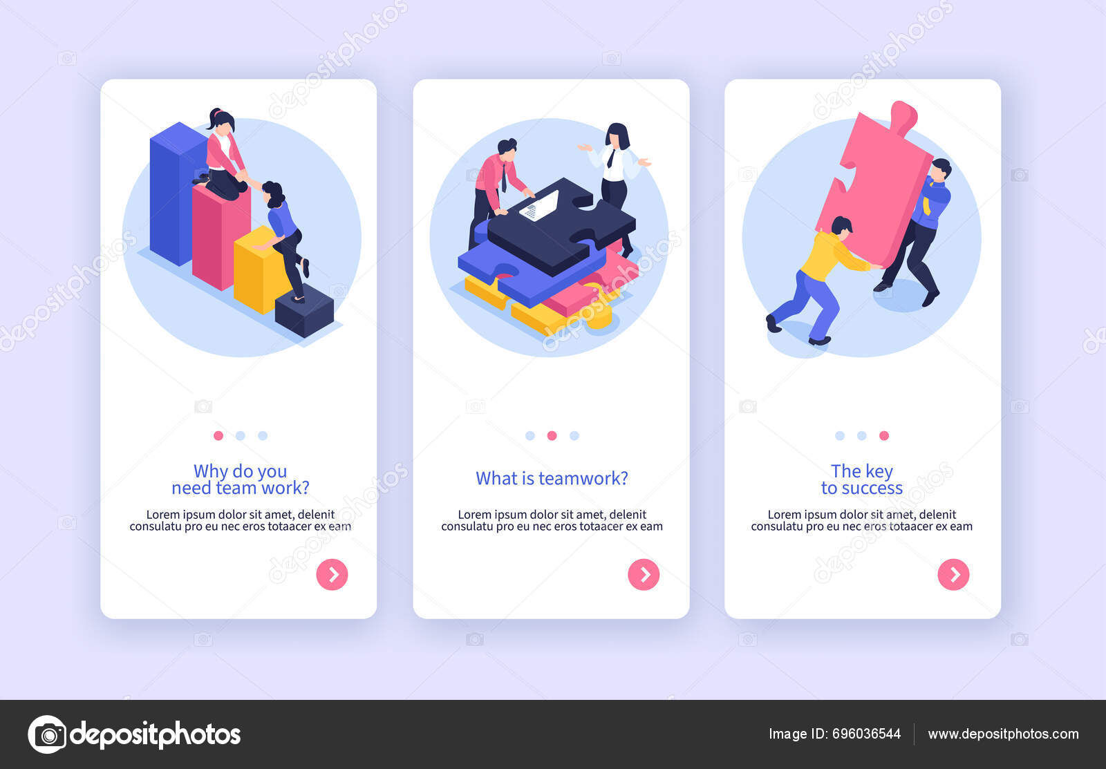 Isometric Teamwork Banner Vertical — Stock Photo © macrovector #696036544