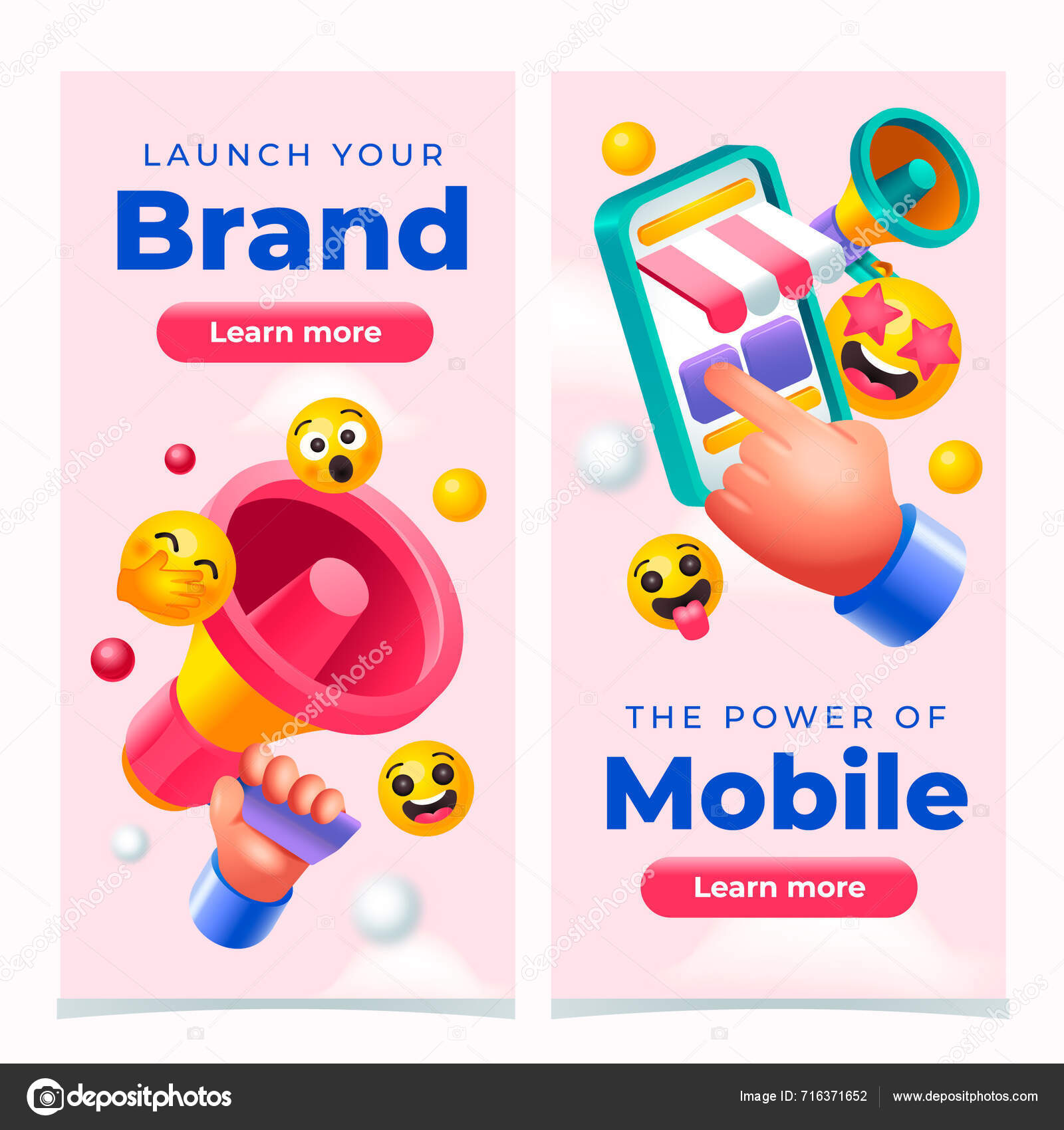 Marketing Banner Template Set — Stock Photo © macrovector #716371652