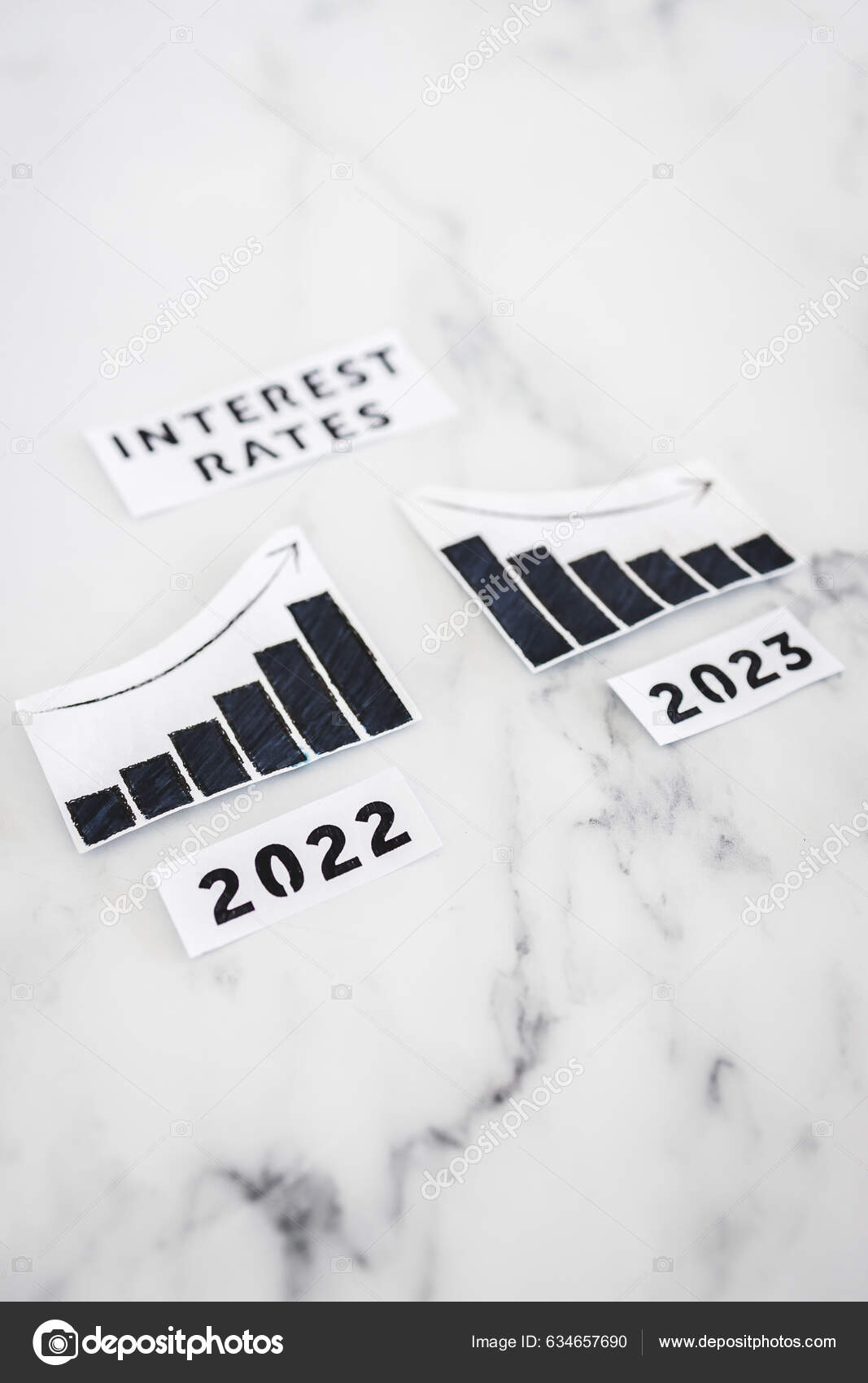 Interest Rates Text 2022 Chart Showing Stats Increasing 2023 Graph ...