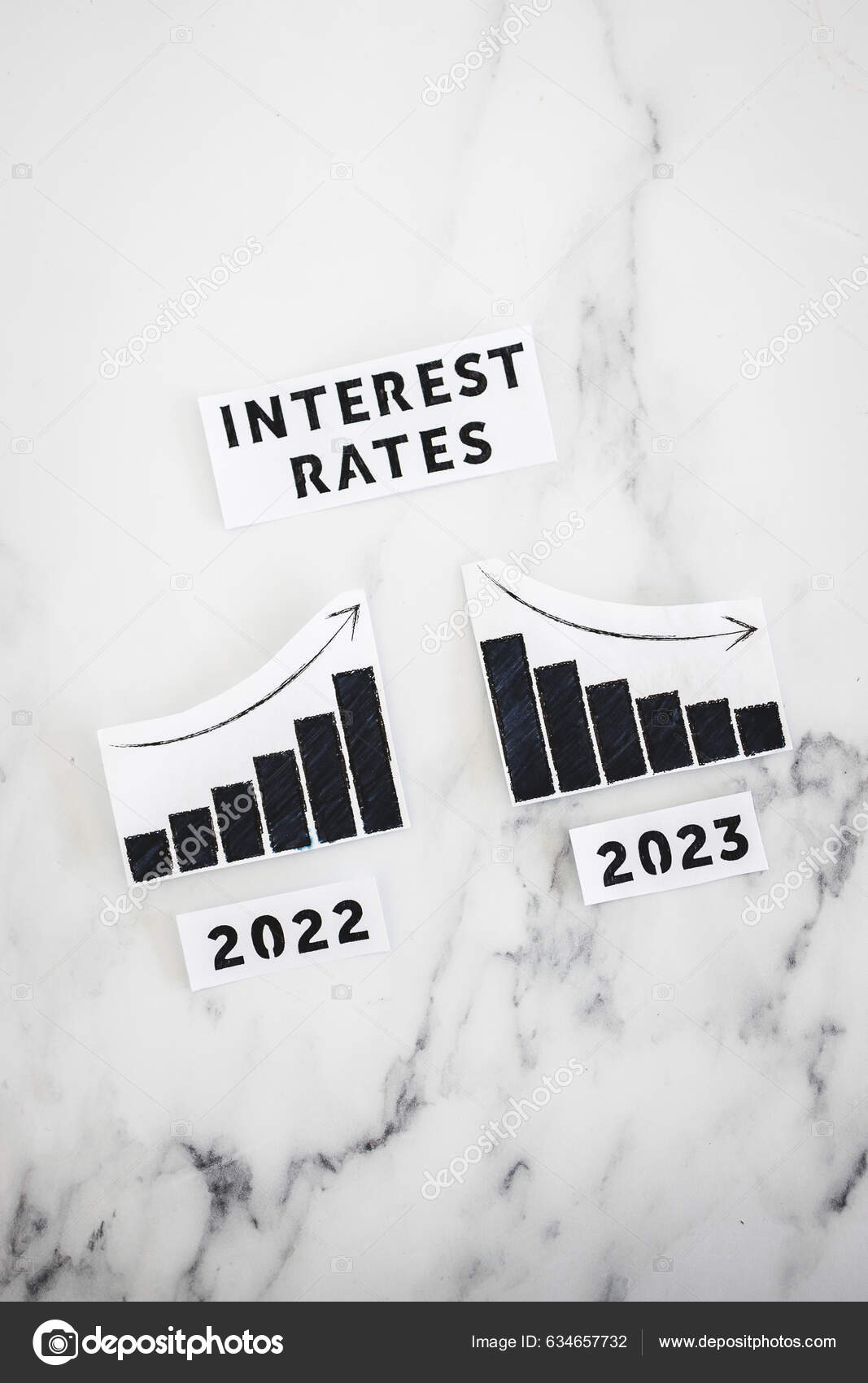 Interest Rates Text 2022 Chart Showing Stats Increasing 2023 Graph ...