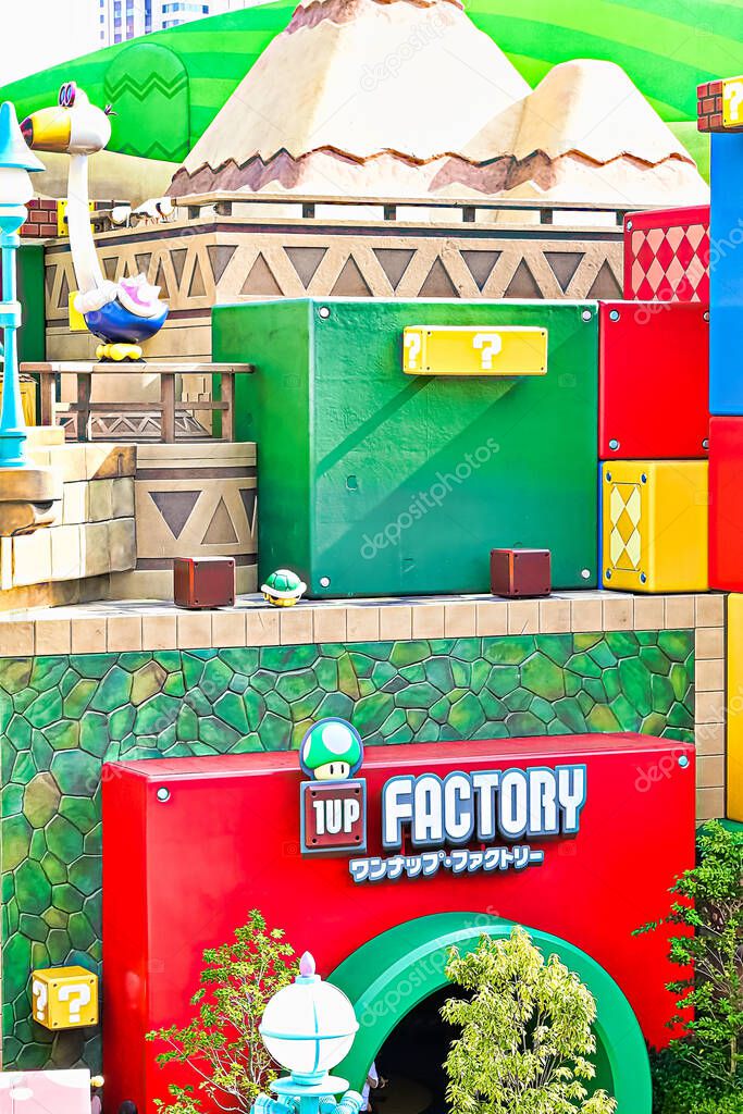 OSAKA, JAPAN - Nov 5, 2021 : Scenery at the entrance of Nintendo World ...