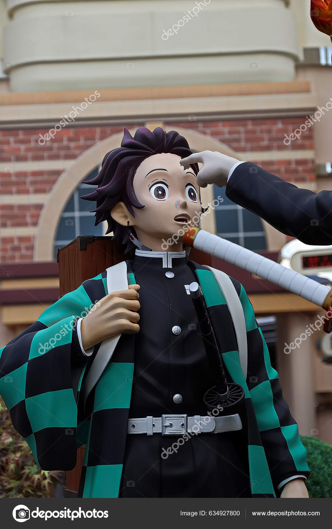 Osaka Japan Nov 2021 Statue Tanjiro Kamado Demon Slayer Kimetsu — Stock ...