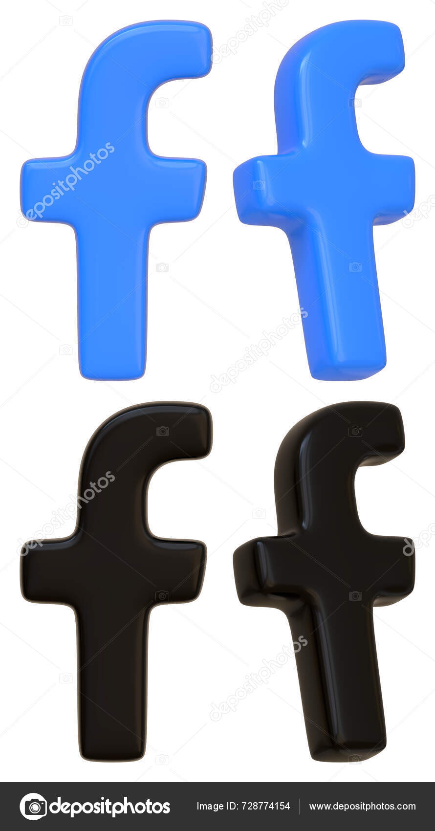 Variety Facebook Logos Multiple Styles Colors Illustrating Social Media ...