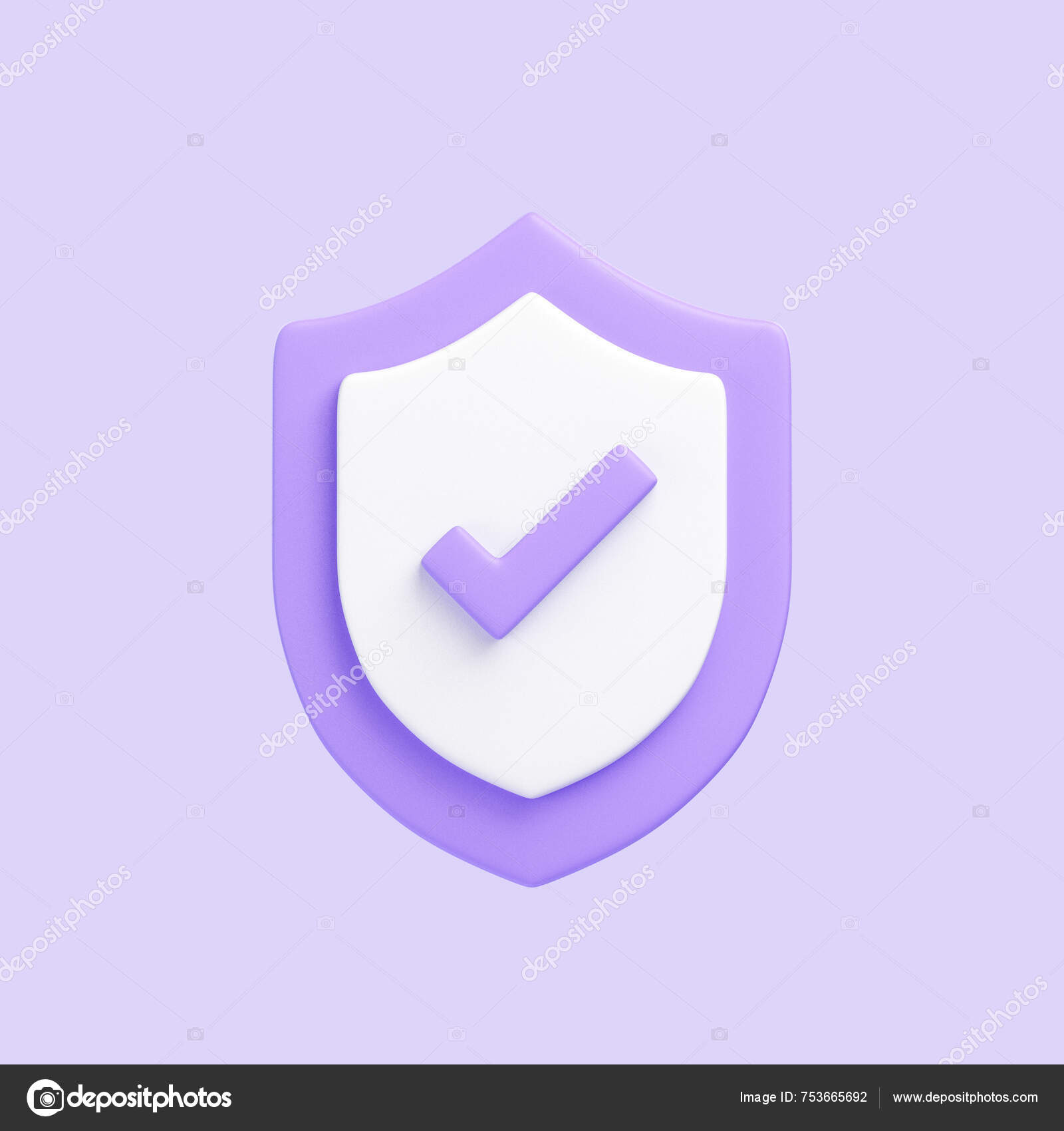 Purple Shield Featuring Checkmark Symbol Representing Security Approval ...