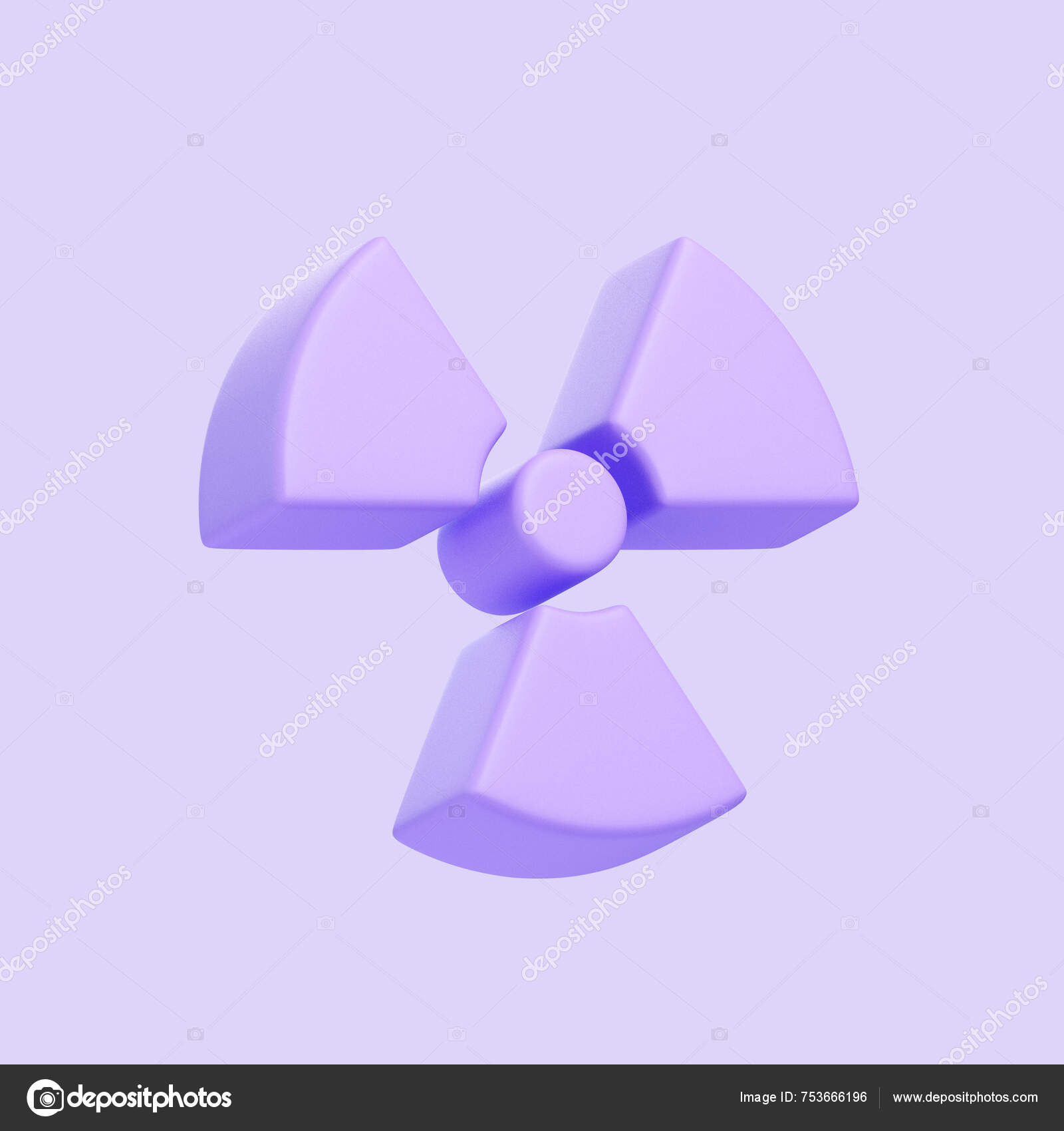Radiation Hazard Symbol Purple Symbolizing Nuclear Energy Danger ...