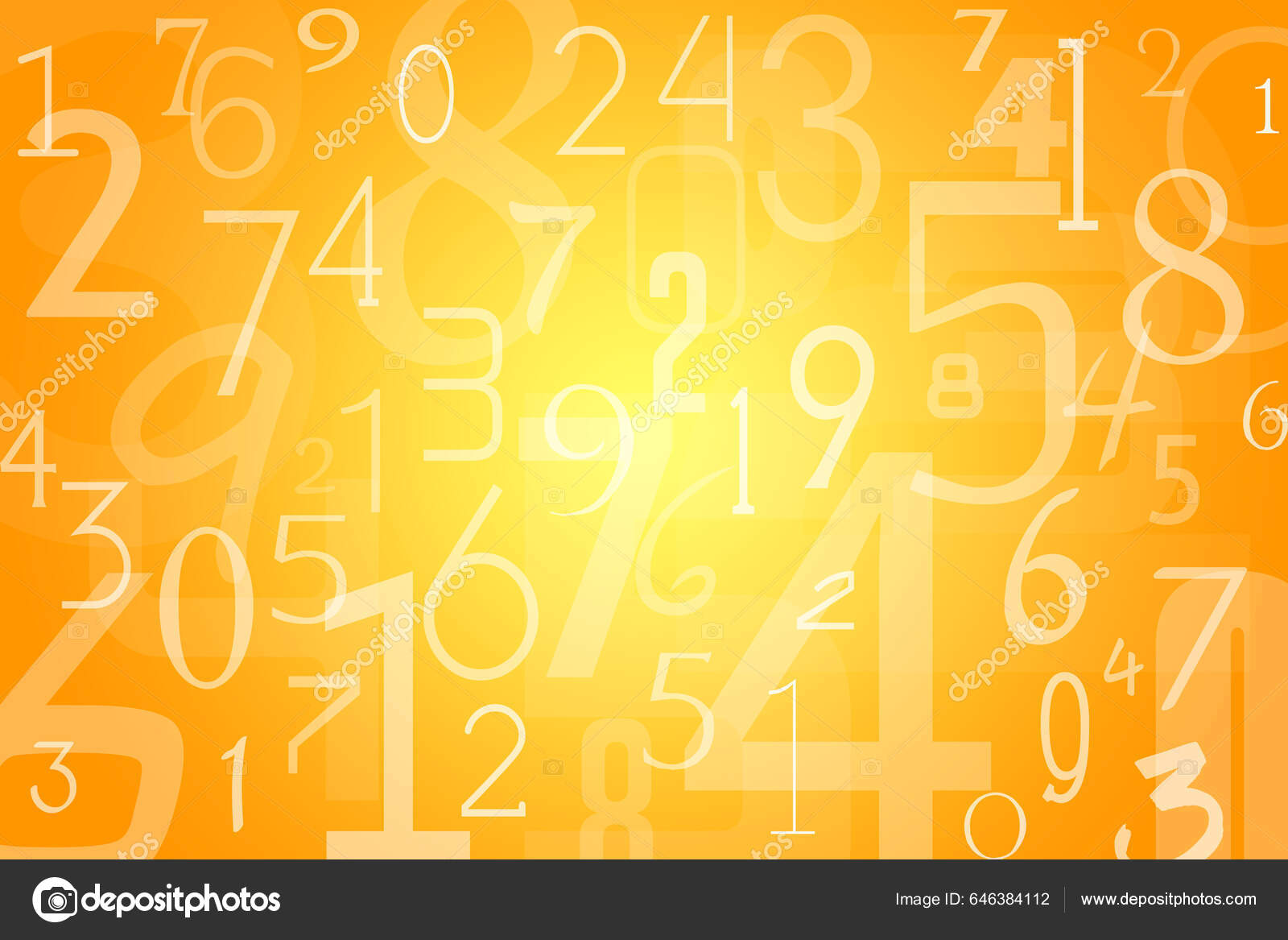 Abstract Yellow Background Numbers — Stock Photo © Lukbar #646384112