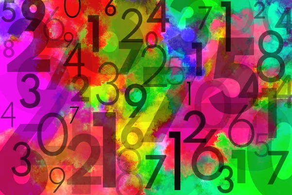 Watercolor Numbers Background Seamless Pattern Stock Photo by ©Lukbar ...