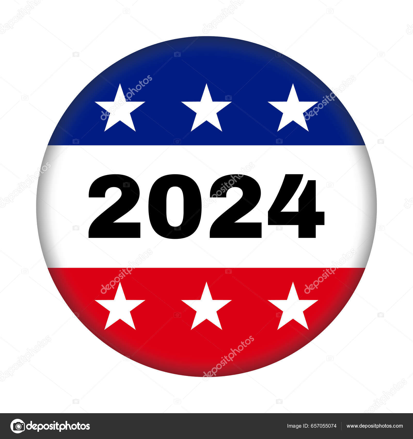 Usa Election 2024 Design Pin Button Stock Vector by ©Lukbar 657055074