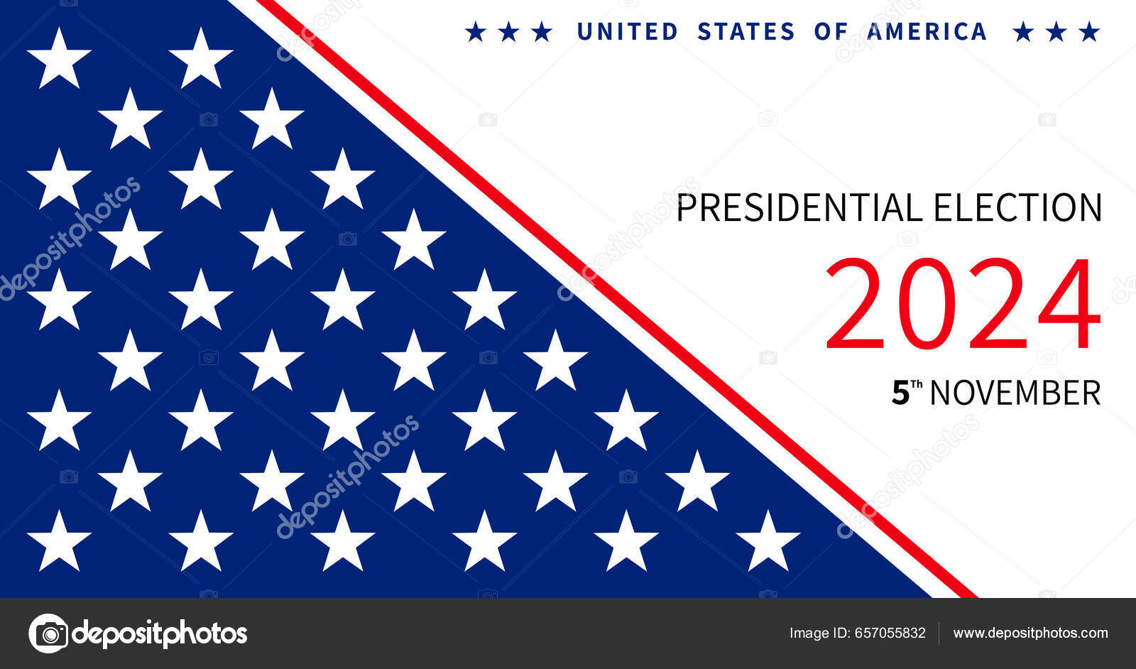 Eua Eleição 2024 Ilustração Fundo Vetor de ©Lukbar 657055832