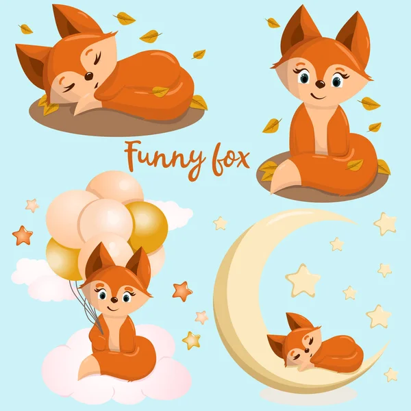Cute fox drawings Vector Images | DepositPhotos