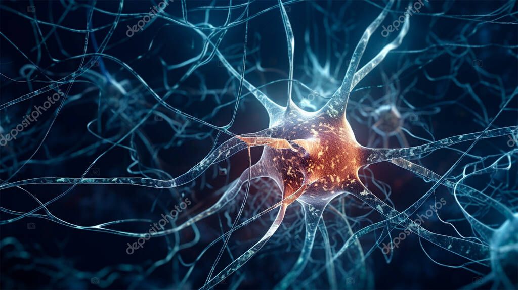 neuronas humanas gráficas en el cerebro 2023