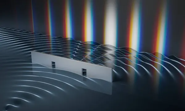 Double-slit experiment in physics. Quantum physics and particle-wave ...
