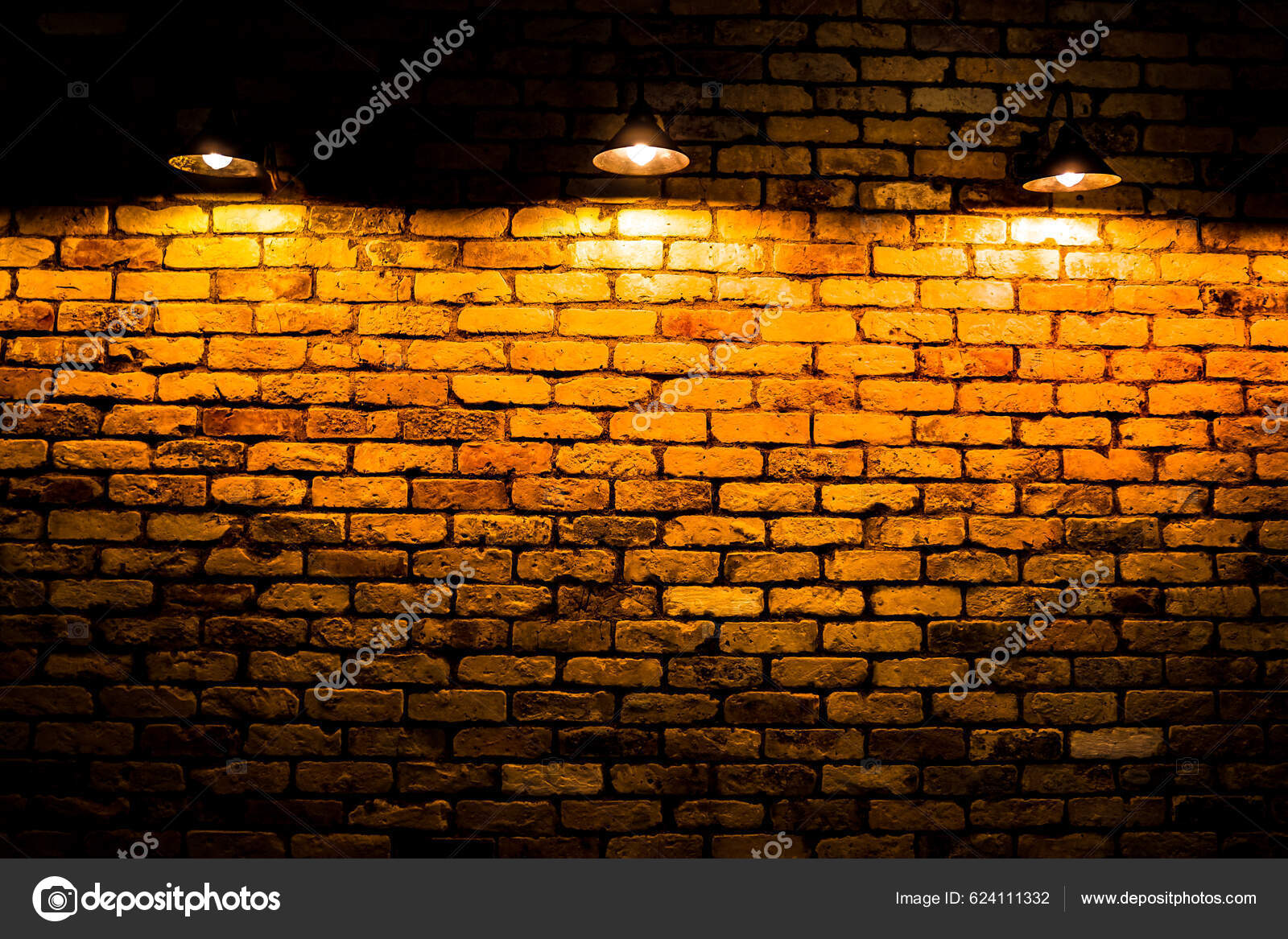 Lighting Illuminates Brick Wall Shooting Location Chuo Tokyo — Stock ...