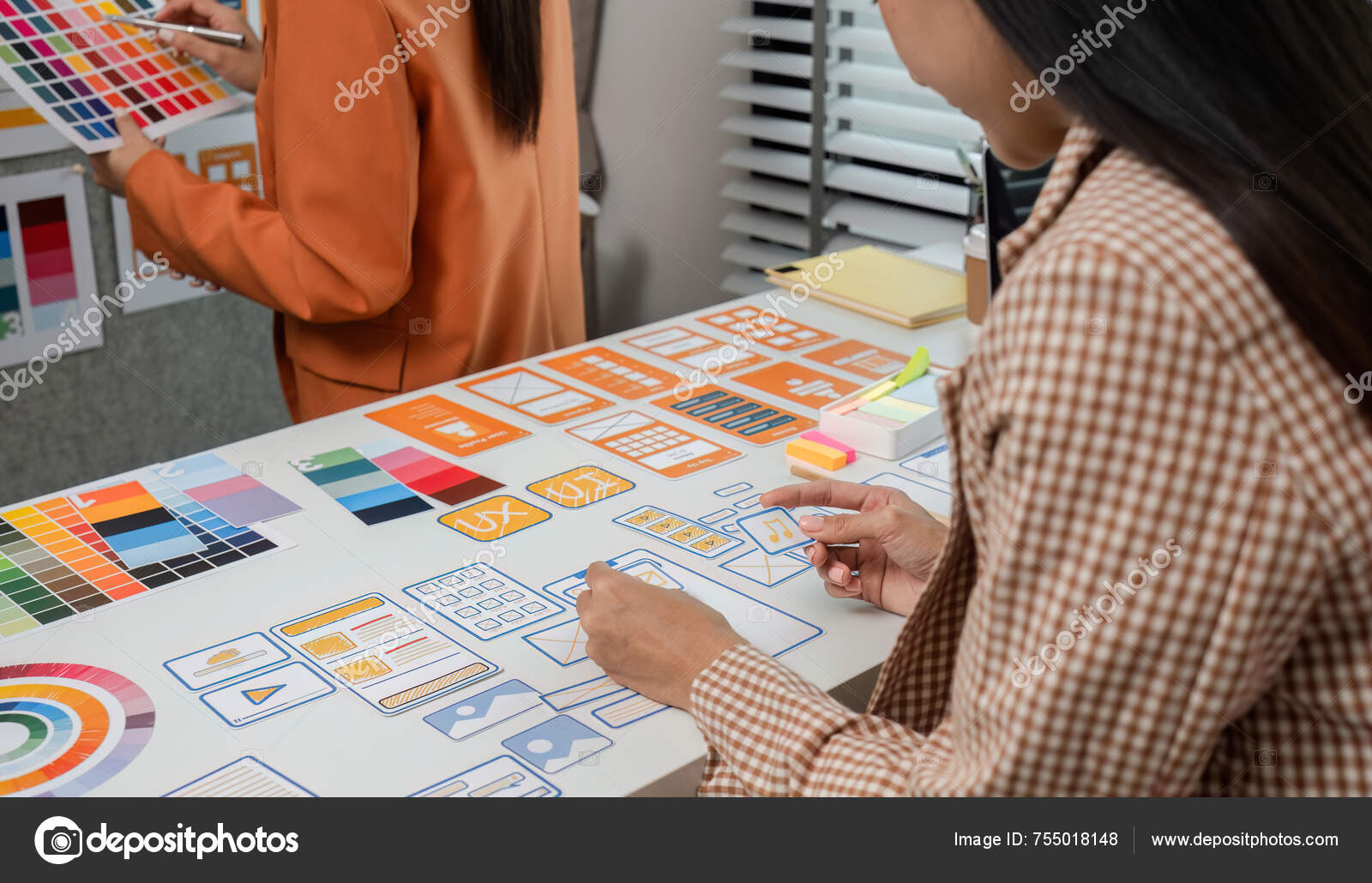 Team Program Developers Working Together Plan Design User Experience ...