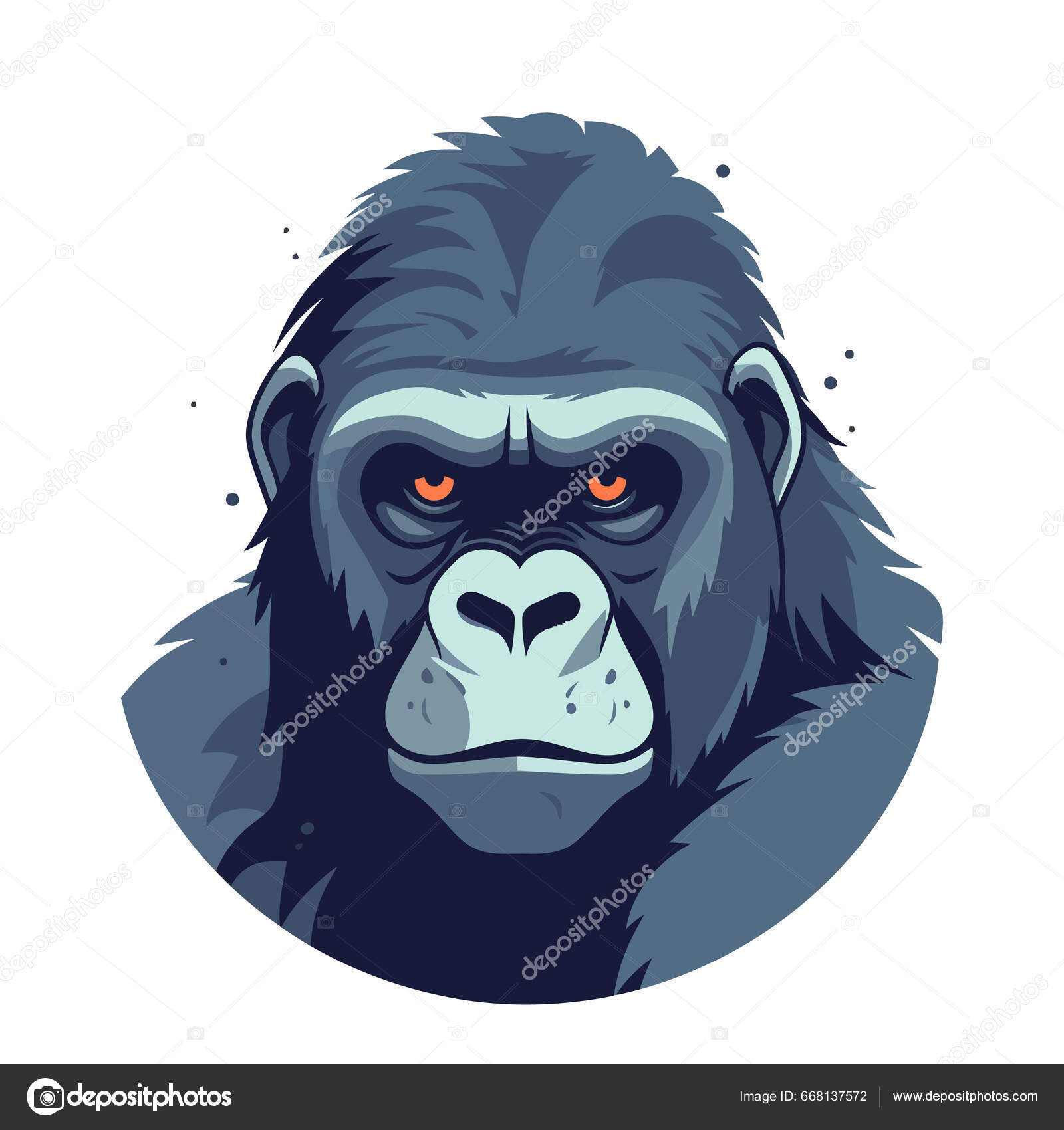 Gorilla Face Design