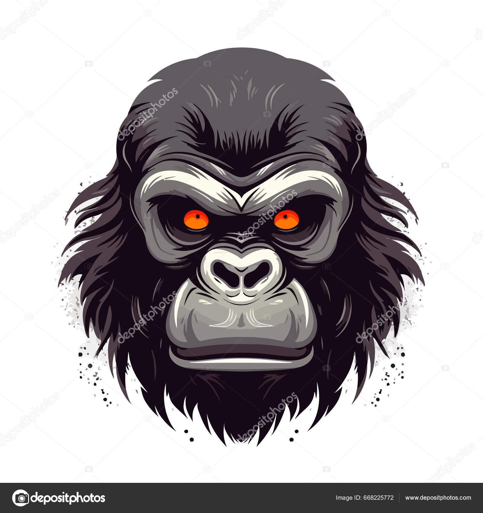 Gorilla Face Design