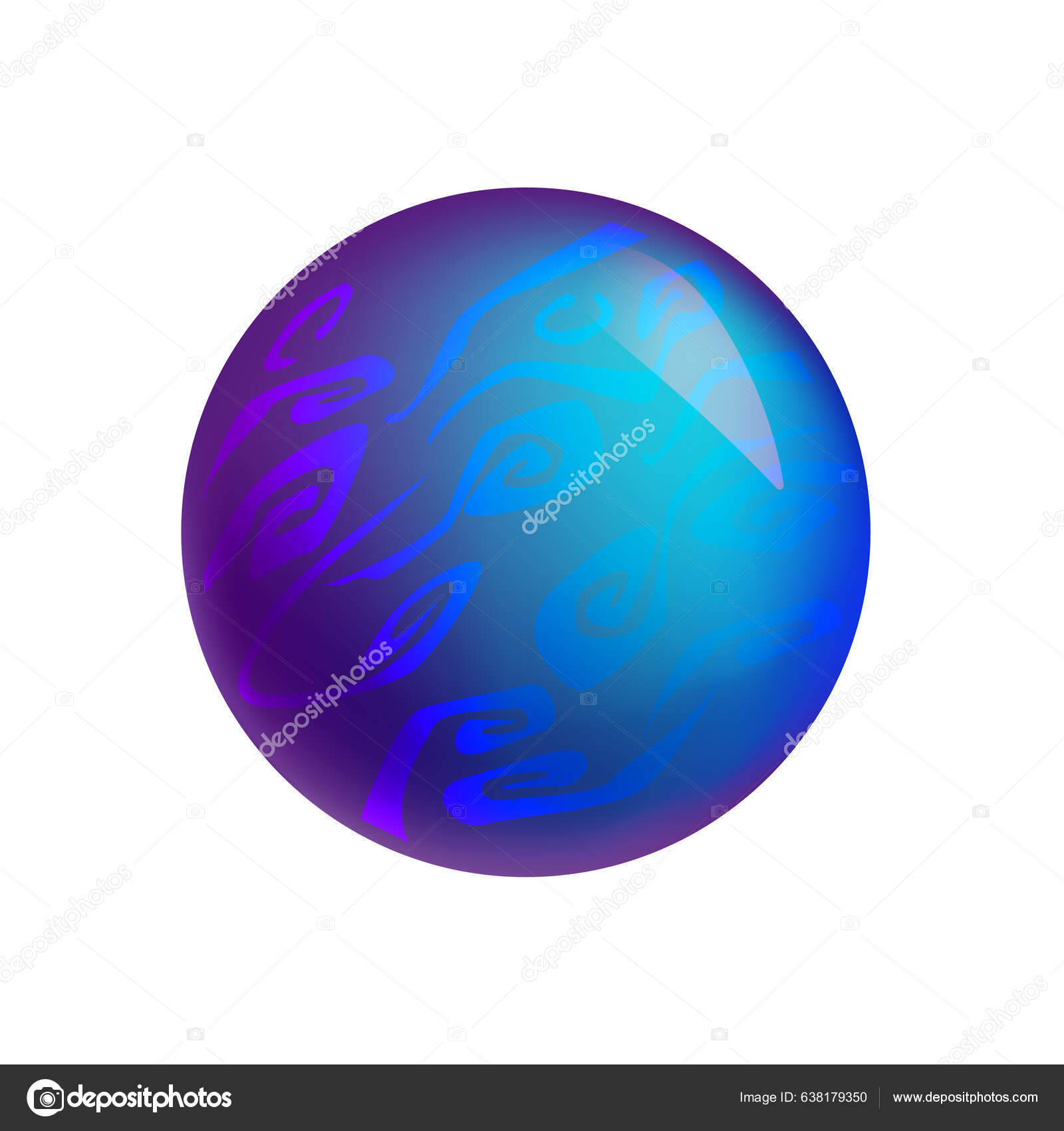 Vector Cartoon Planet Colorful Set Isolated Objects Space Background ...