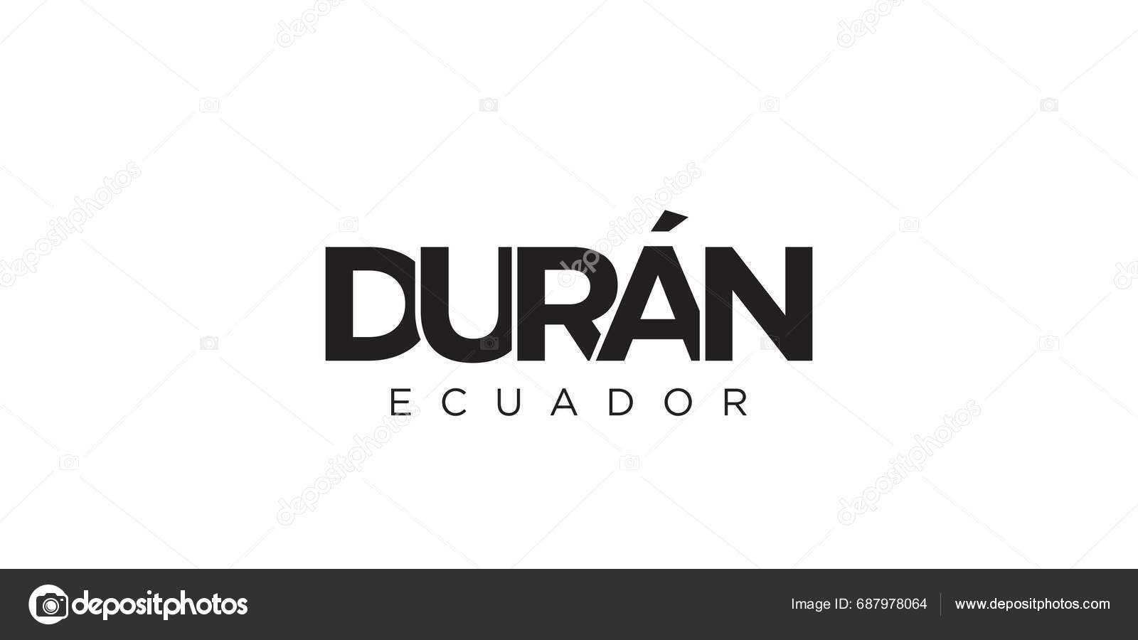 Duran Ecuador Emblem Print Web Design Features Geometric Style Vector Stock Vector by ©ankmsn ...