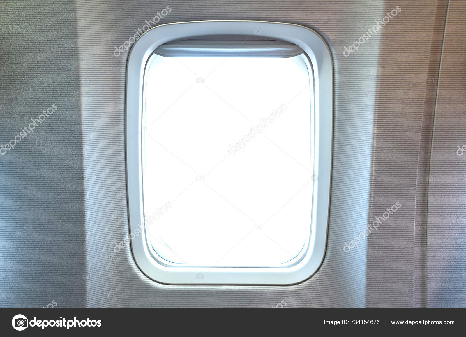 Airplane Window Mockup Airliner Porthole Isolated Aircraft Window ...